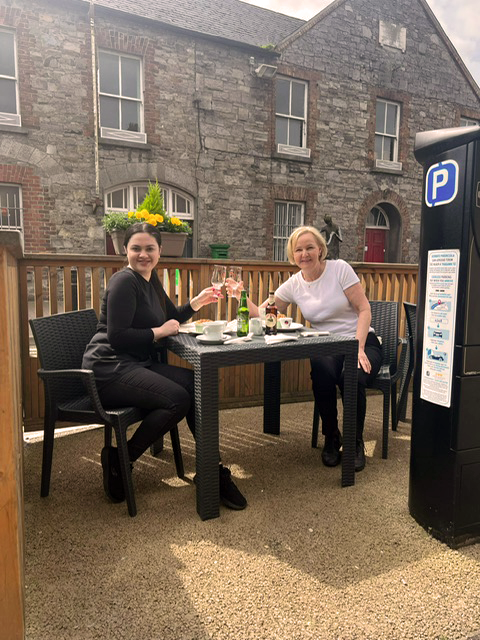 Outdoor dining at the Gate Restaurant navan Summer 2023